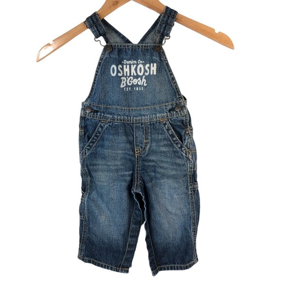 OshKosh B'gosh | Bottoms | Oshkosh Bgosh Blue Jean Denim Overalls Snap ...